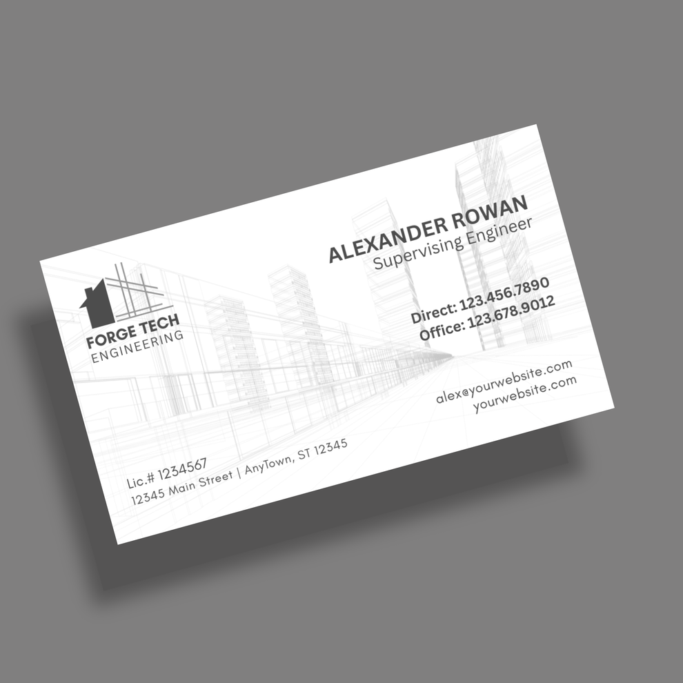 Custom Engineer Theme Business Cards – Gilman Press